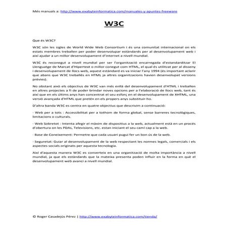 Què és W3C? | PDF
