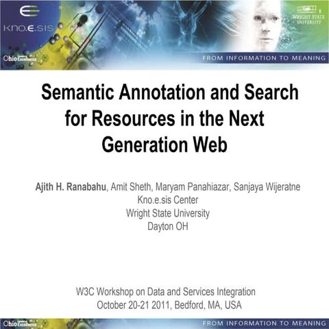 Semantic Annotation And Search For Resources In The Next Generation Web Pptx Web Design And