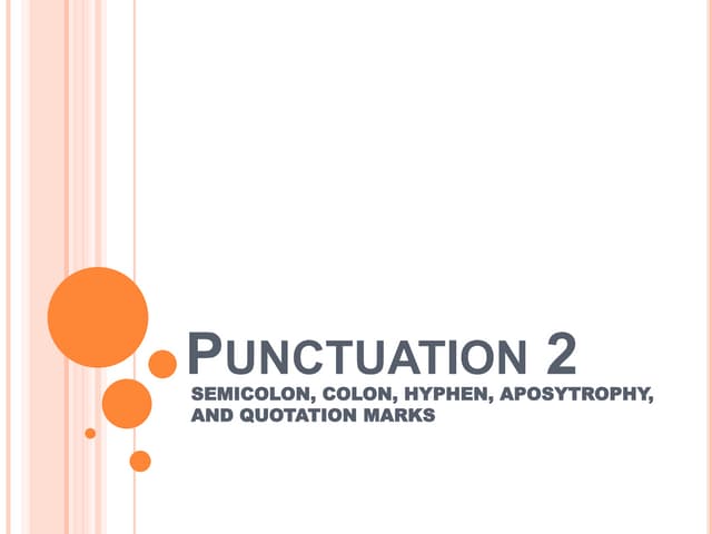 Punctuation Powerpoint | PPTX