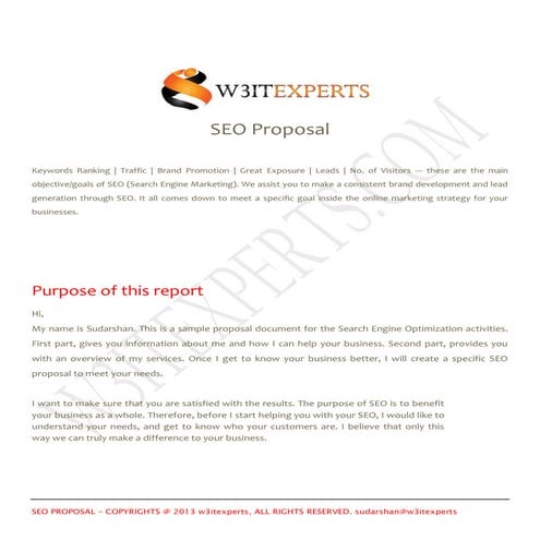 W3itexperts seo proposal | PDF