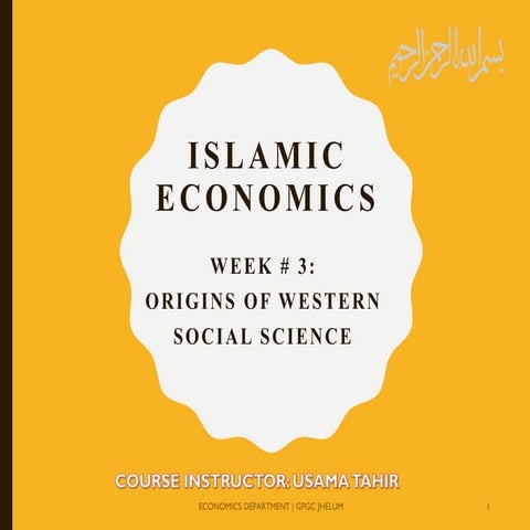 W3 ppt origins of western social science | PDF
