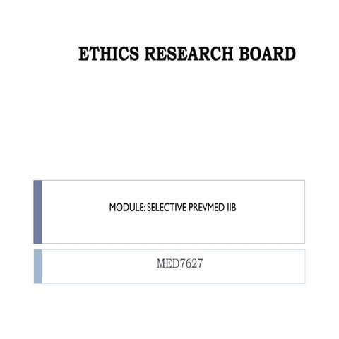 Human Subject Protection in Clinical Research | PPTX