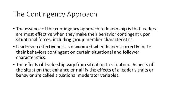 Fiedler’s Contingency Theory | PPT