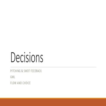 Week 4 Decisions & Flow | PPT
