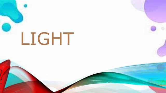 10 properties of light | PPTX