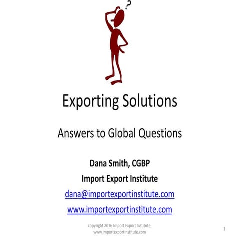 W5H - Exporting Solutions | PPTX