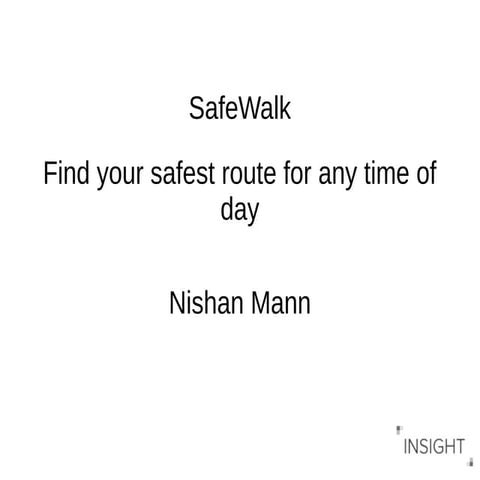 SafeWalk Presentation | PDF