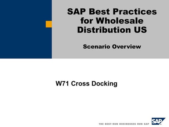 SAP EWM Cross Docking | PPTX | Logistics | Business