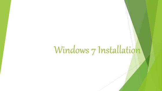 Windows 7 installation step by step | PDF