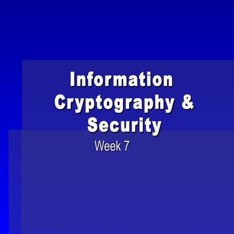 Information Cryptography Security | PPT