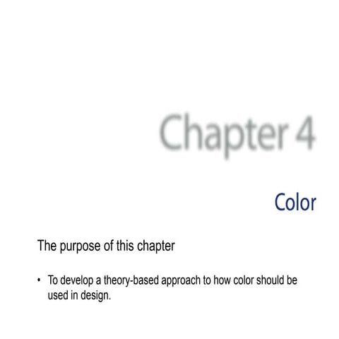 Basic principles of color theory - color manipulation | PPTX