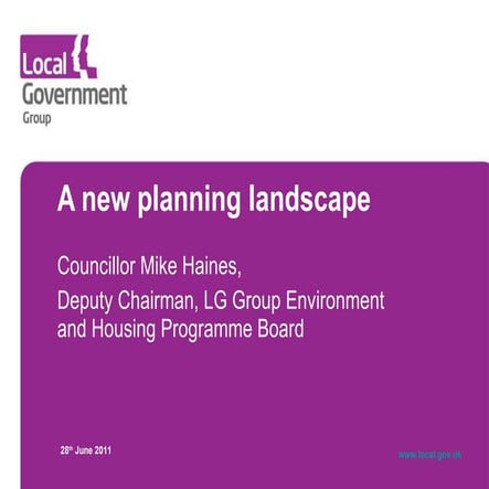 Rationalizing the Local Planning System and the Local Planning ...