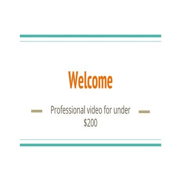 Welcome video | PPT