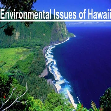 Three Environmental Issues in Hawaii | PPTX