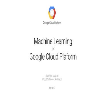 Machine Learning on GCP | PDF