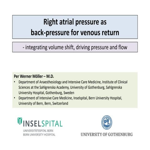 Right atrial pressure as back-pressure for venous return | PPTX