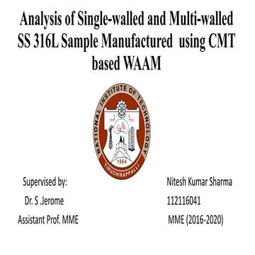 CMT based WAAM on SS 316L | PDF