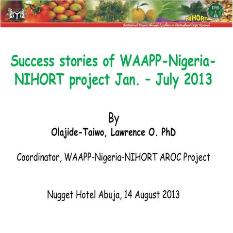 NIHORT | PPT