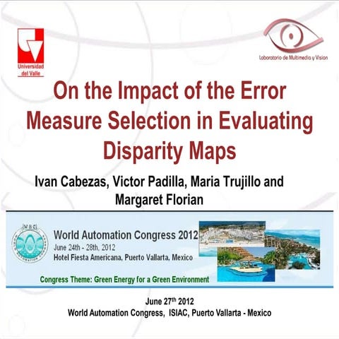 A Measure for Accuracy Disparity Maps Evaluation | PDF