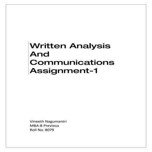 Wac Assignment | DOC