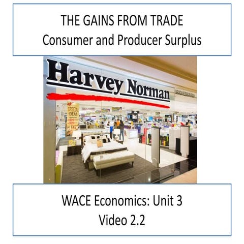 Gains from trade: Consumer and Producer Surplus | PPTX
