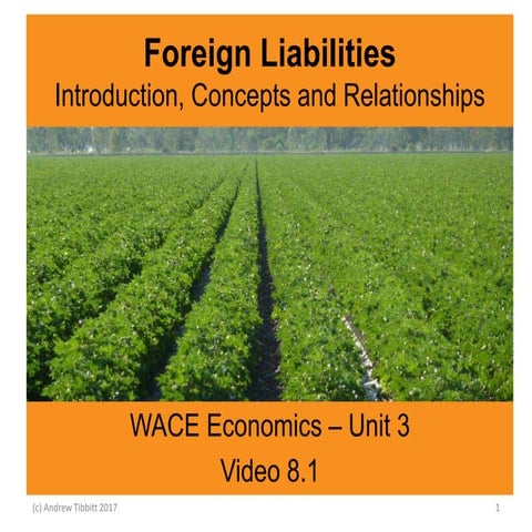 Australia's Foreign Liabilities 1: Concepts and relationships | PPTX