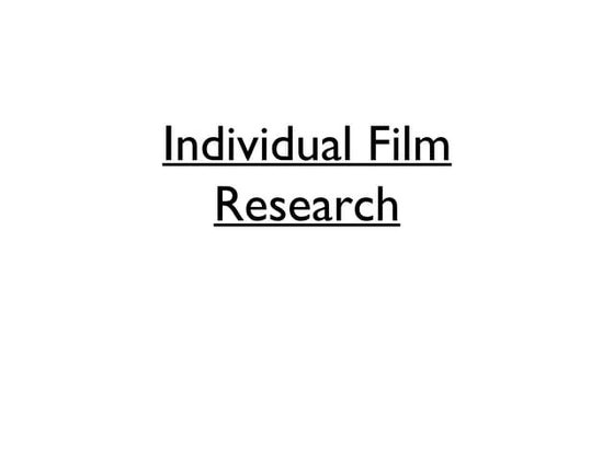 Horror Research 1 | PPT