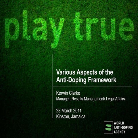 WADA - Kerwin Clarke | PPTX