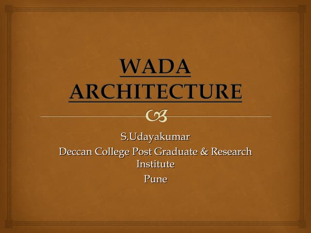 Vernacular architecture of karnataka | PPTX