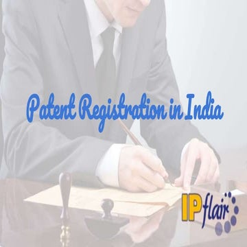 Patent Registration Process In India | PPT