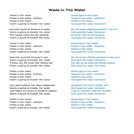 Lied - Wade in the water | DOCX