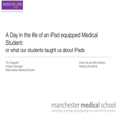 Tim Cappelli, Manchester Medical School | PDF | Tablets and E-readers ...