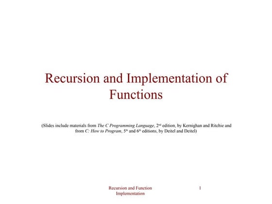 Recursion in data structure | PPT