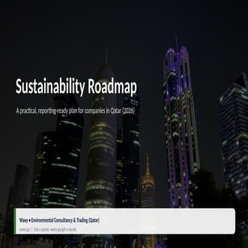 Sustainability Roadmap Qatar 2026 | Waey Guide | PPTX