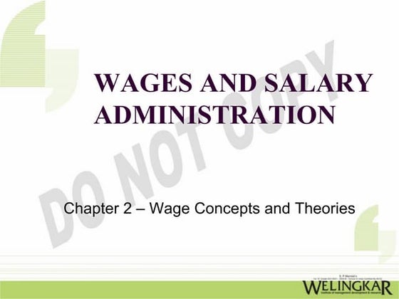 Wage Theories.pptx | Job Market | Economy