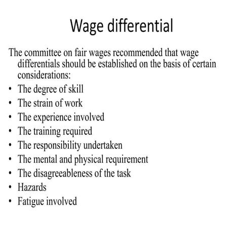 Wage differential | PPTX