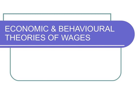 Theories of wages | PDF | Job Market | Economy
