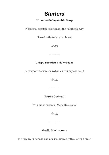 Union Diner Menu | PDF