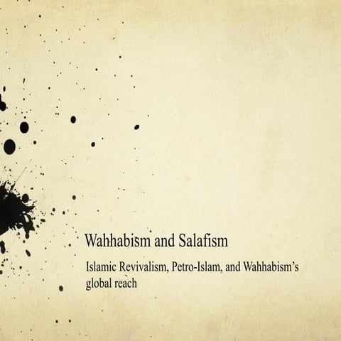 Wahhabism and salafism | PPT