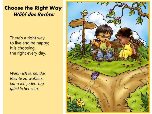 Wähl das rechte - Choose the Right Way | PPT Wähl das rechte - Choose the Right Way | PPT