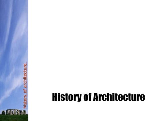 History of architecture 1 - Lecture-1.ppt