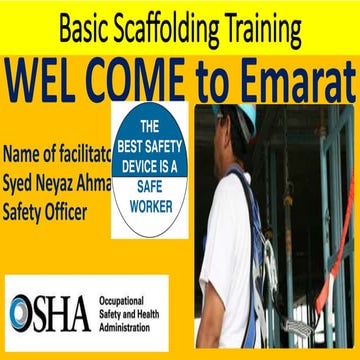 Work at Height & Scaffolding Awareness 22.06.2021