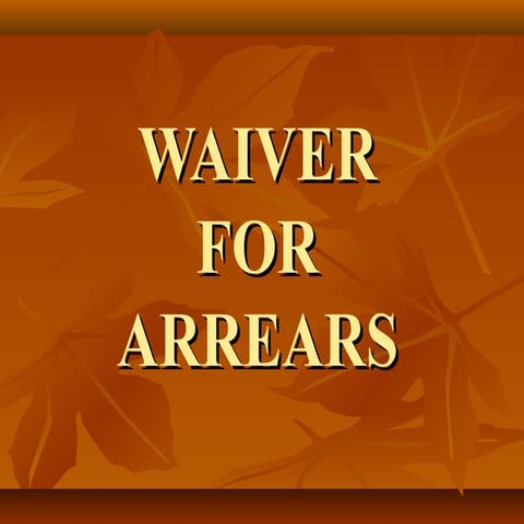 Waiver | PPT