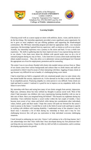 Jesse Callaghan Cover Letter PSW | PDF