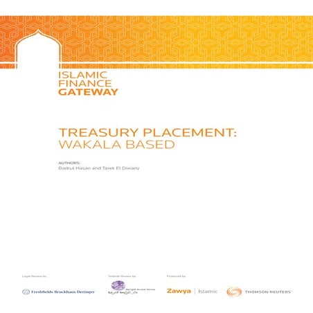 Guidance note: Treasury placement - Wakala Based | PDF