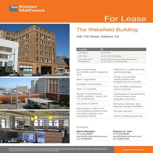 Wakefield Building - 426 17th St. Oakland | PDF