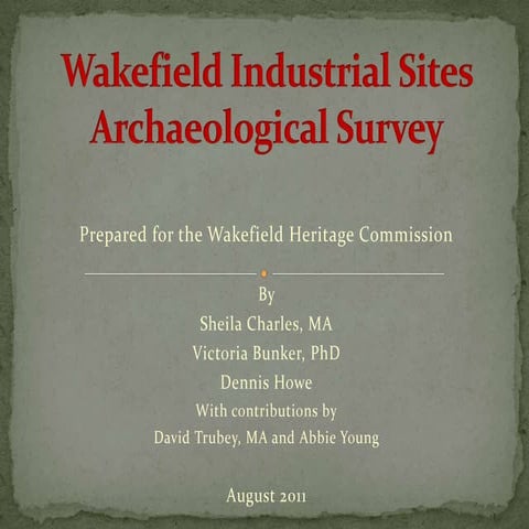 Wakefield mill project 8.2011 powerpoint | PPTX