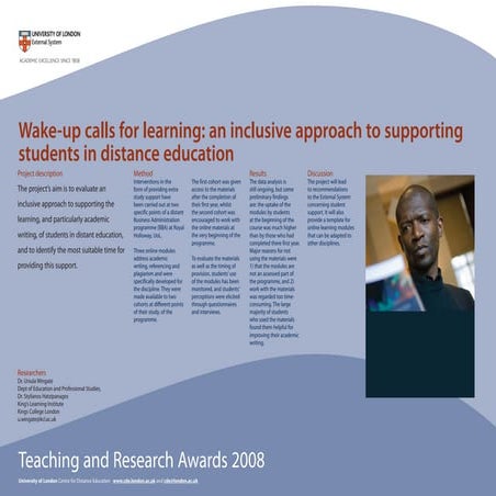 Wake Up Calls For Learning an inclusive approach to supporting students ...