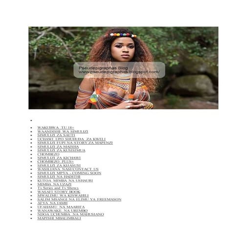 Wakubwa tu 18+ pseudepigraphas blog | DOCX