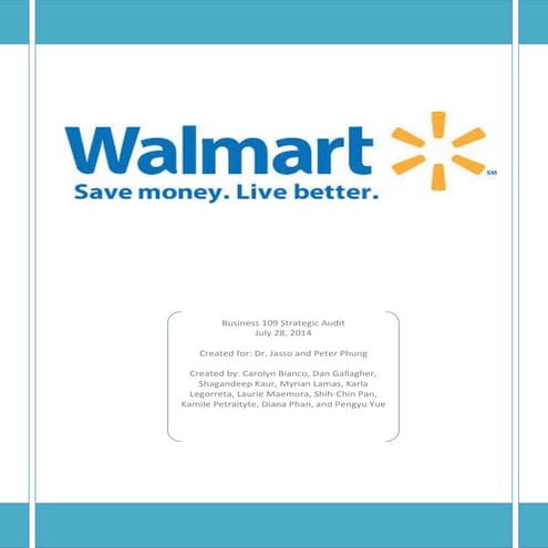 Wal mart strategic audit-- final edit | PDF
